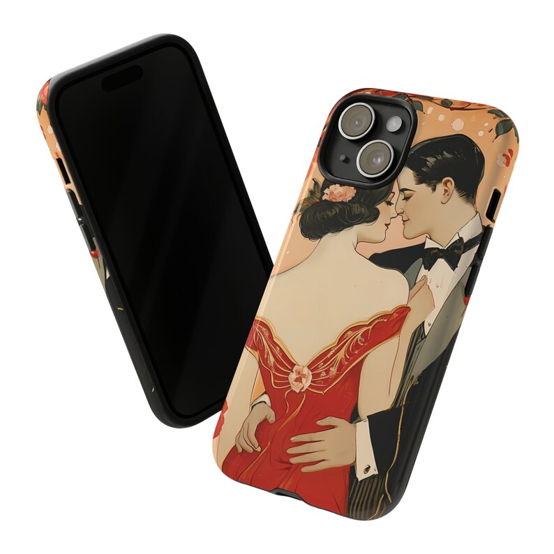 Romantic Gatsby 1920's Couple Elegant Red Dress. Tough Phone Case for ...