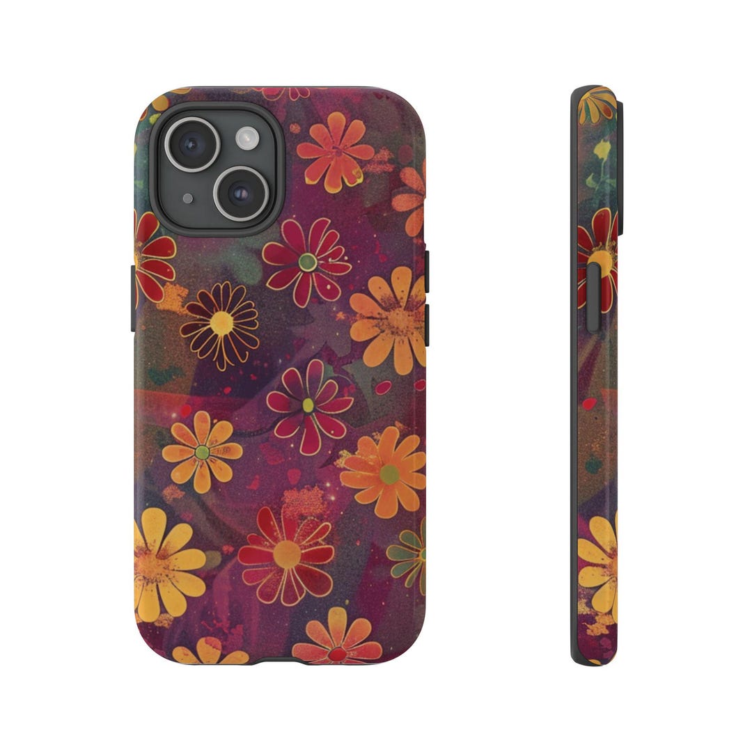 Groovy Daisies Happy Hippie Flower Power Tough Phone Case for Apple ...