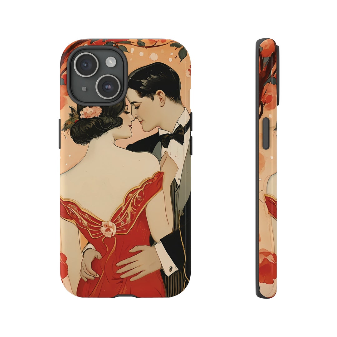 Romantic Gatsby 1920's Couple Elegant Red Dress. Tough Phone Case for ...
