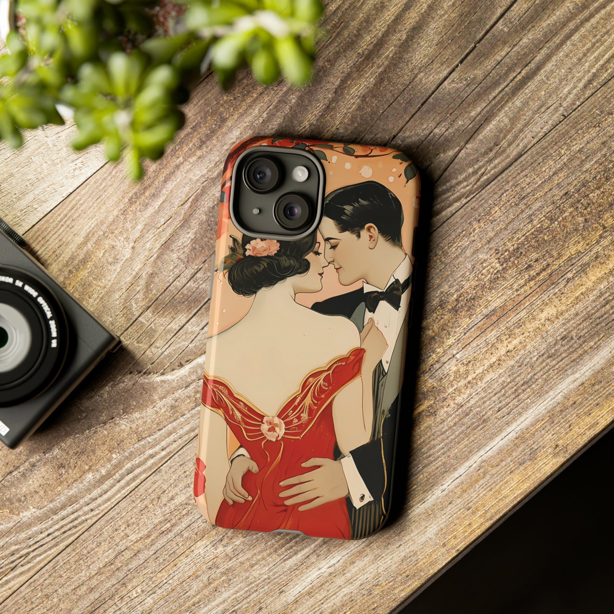 Romantic Gatsby 1920's Couple Elegant Red Dress. Tough Phone Case for ...