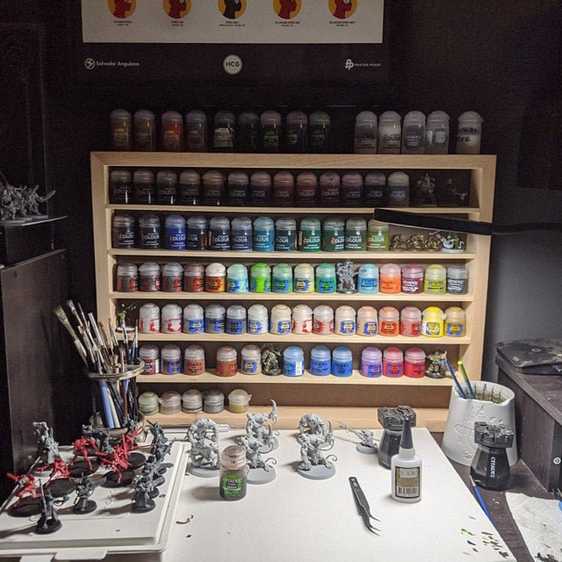 Pine Model Paint Storage Shelf 5 Shelf - Etsy