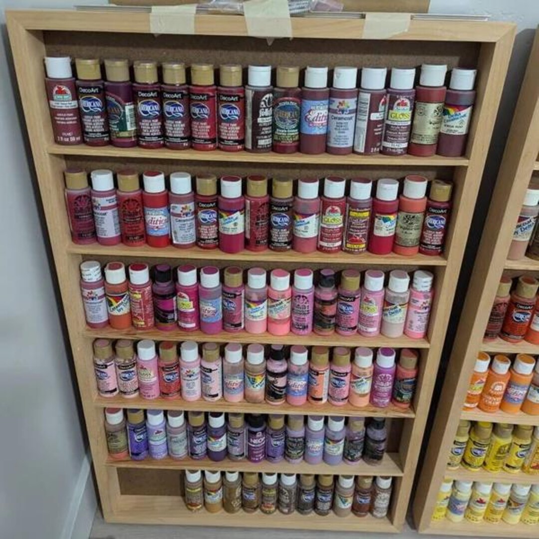 Large Paint / Display Shelf - Craft Paint Spacing - Etsy