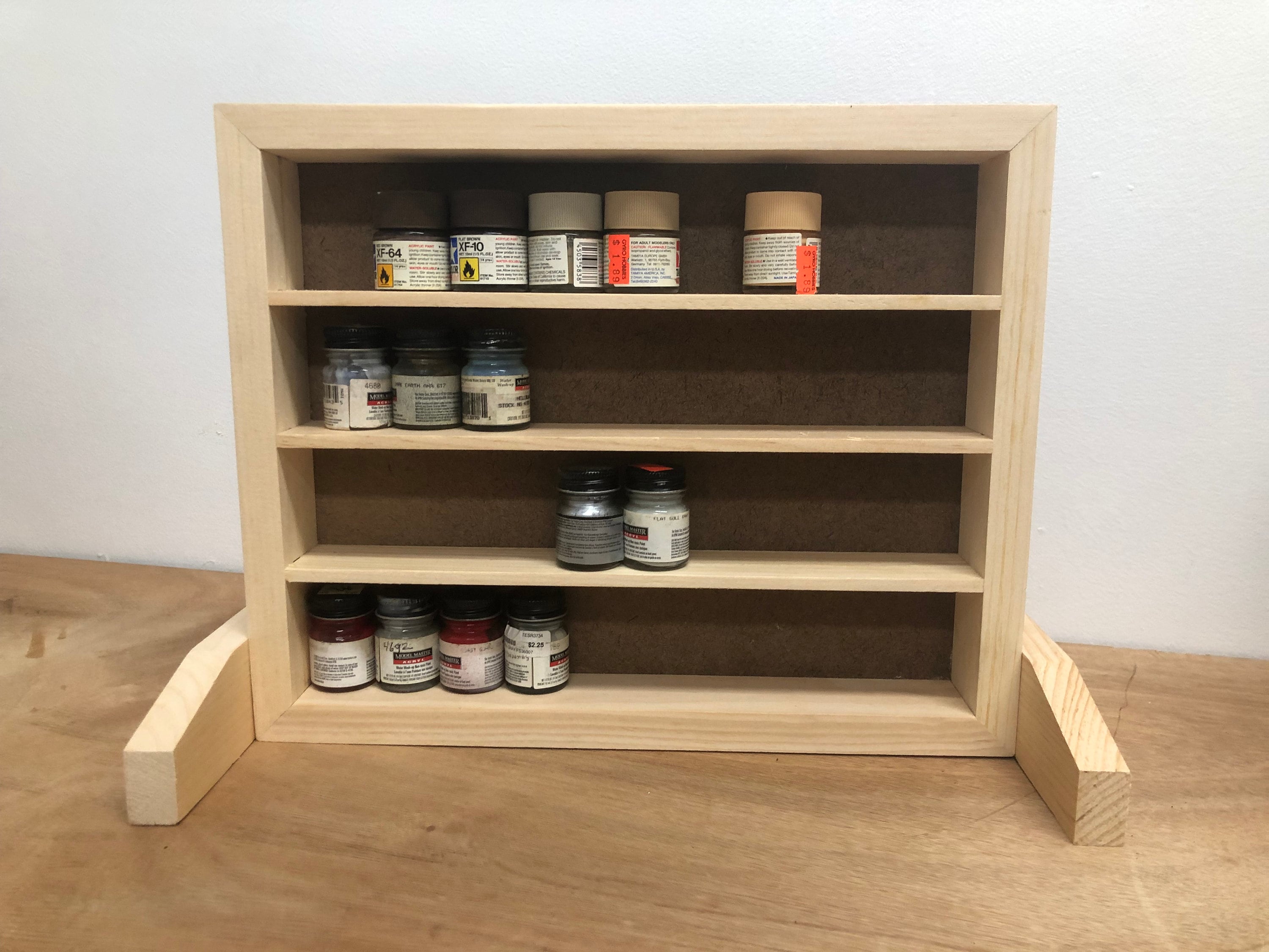 Benchtop Paint Storage Shelf. Narrow Spacing - Etsy