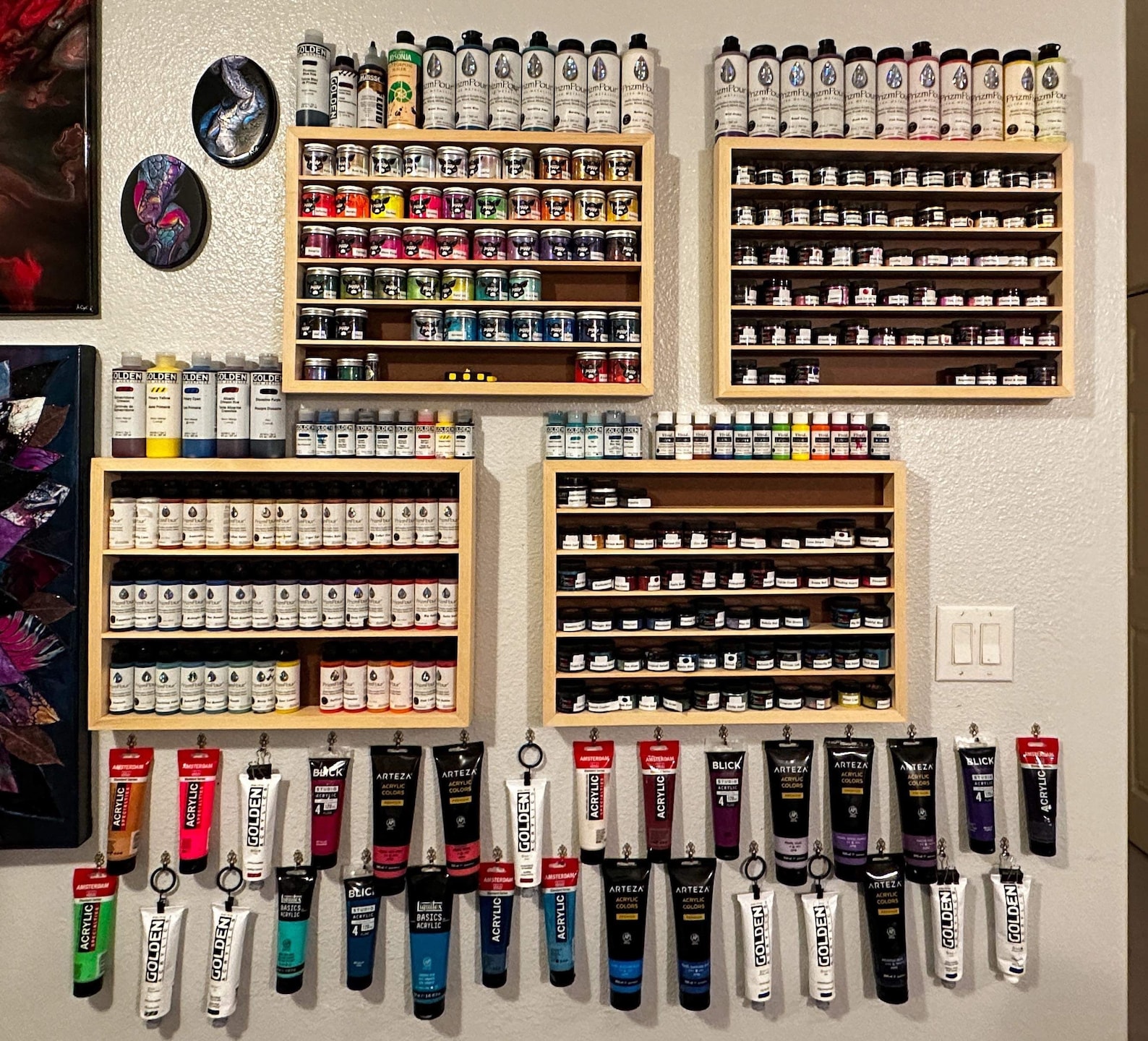Pine Model Paint Storage Shelf 5 Shelf - Etsy