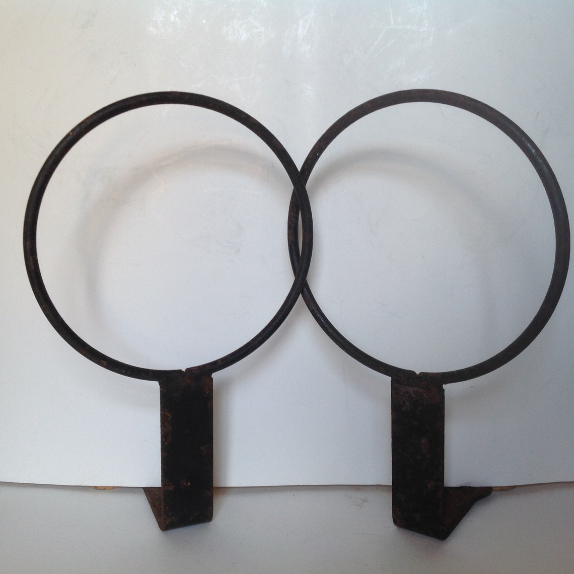 Architectural Salvage Metal Brackets/rustic Round Iron - Etsy