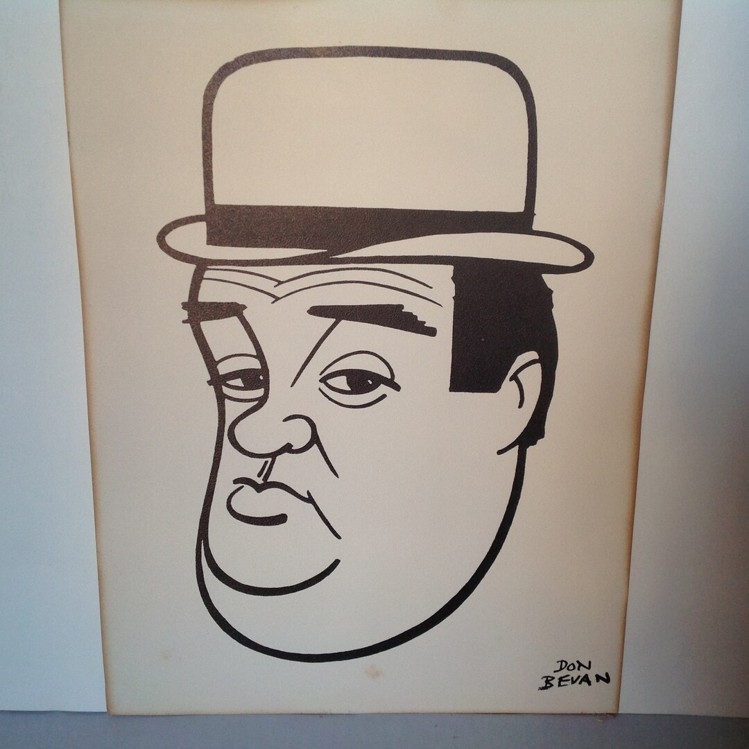 Vintage Lou Costello Caricature Print/don Bevan Celebrity Caricature ...