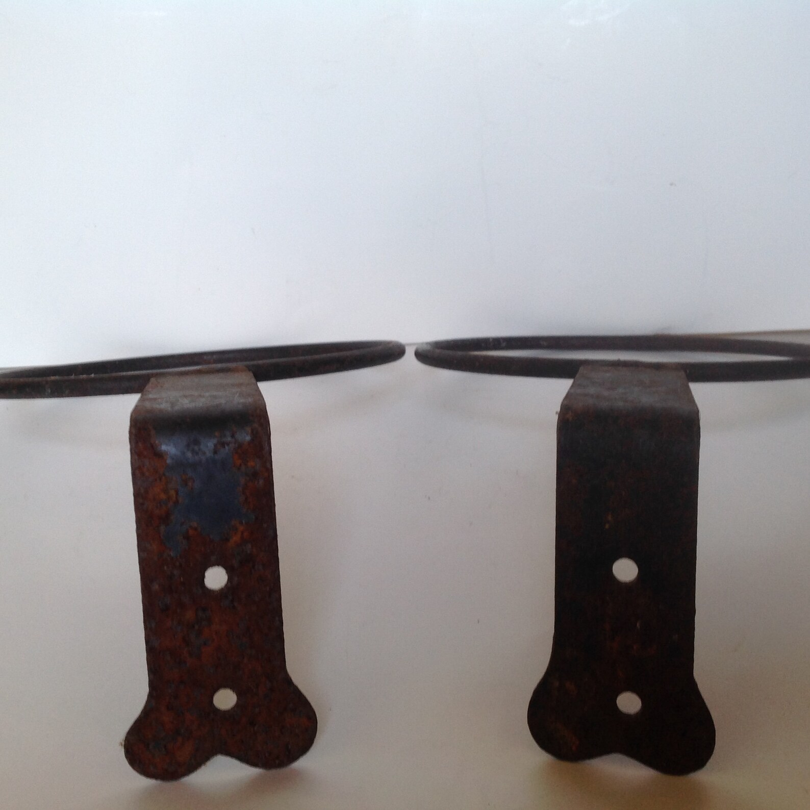 Architectural Salvage Metal Brackets/rustic Round Iron Brackets/plant ...