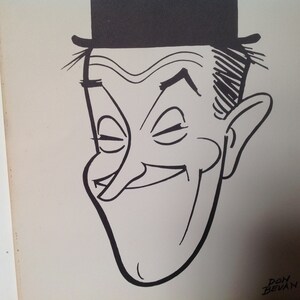 Vintage Stan Laurel Caricature Print/don Bevan Celebrity Caricature ...