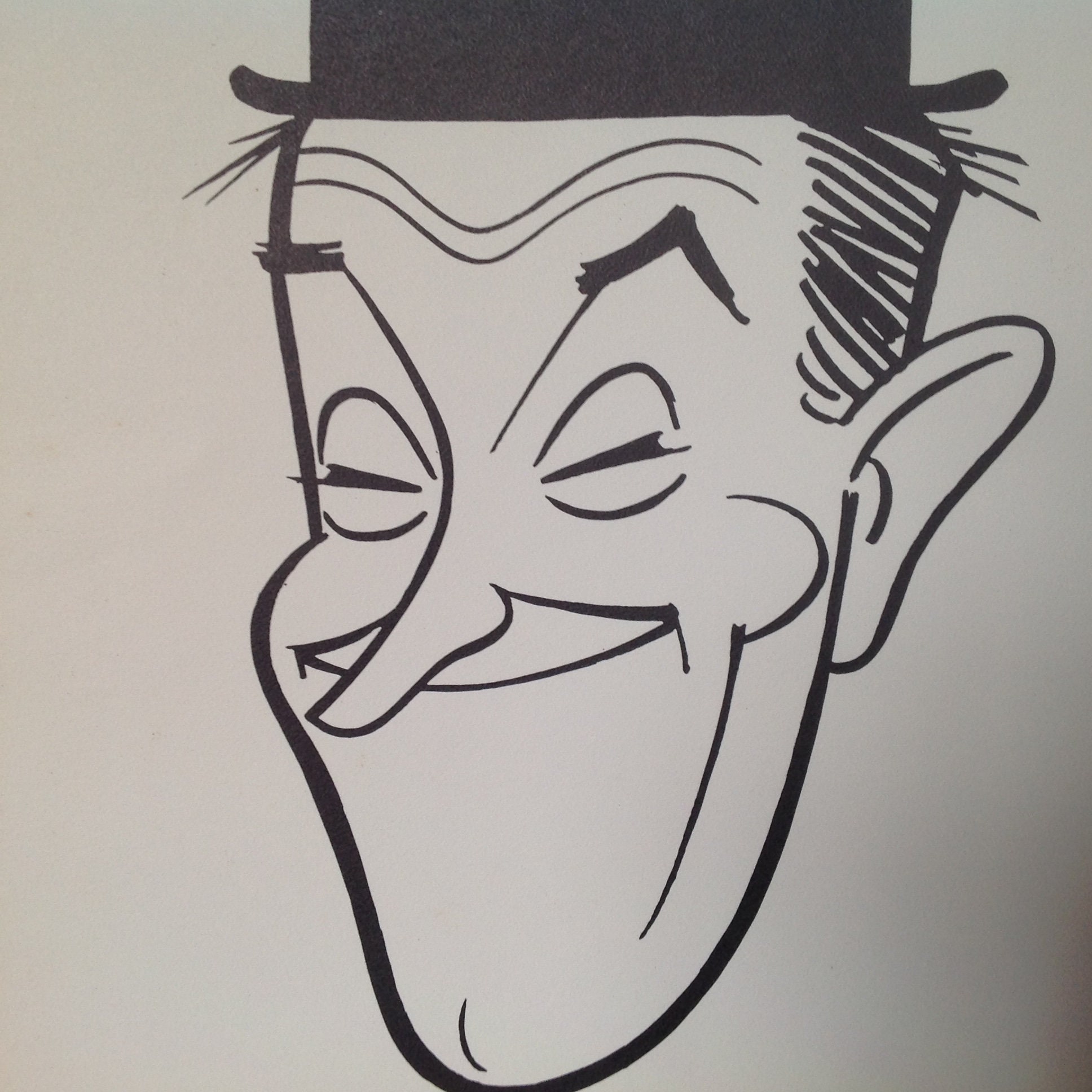 Vintage Stan Laurel Caricature Print/don Bevan Celebrity Caricature ...