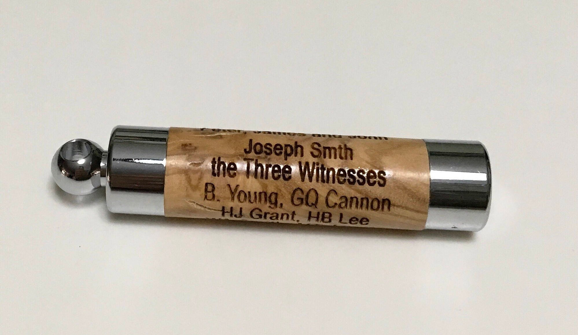 Oil Vial With Priesthood Line of Authority Engraved - Etsy
