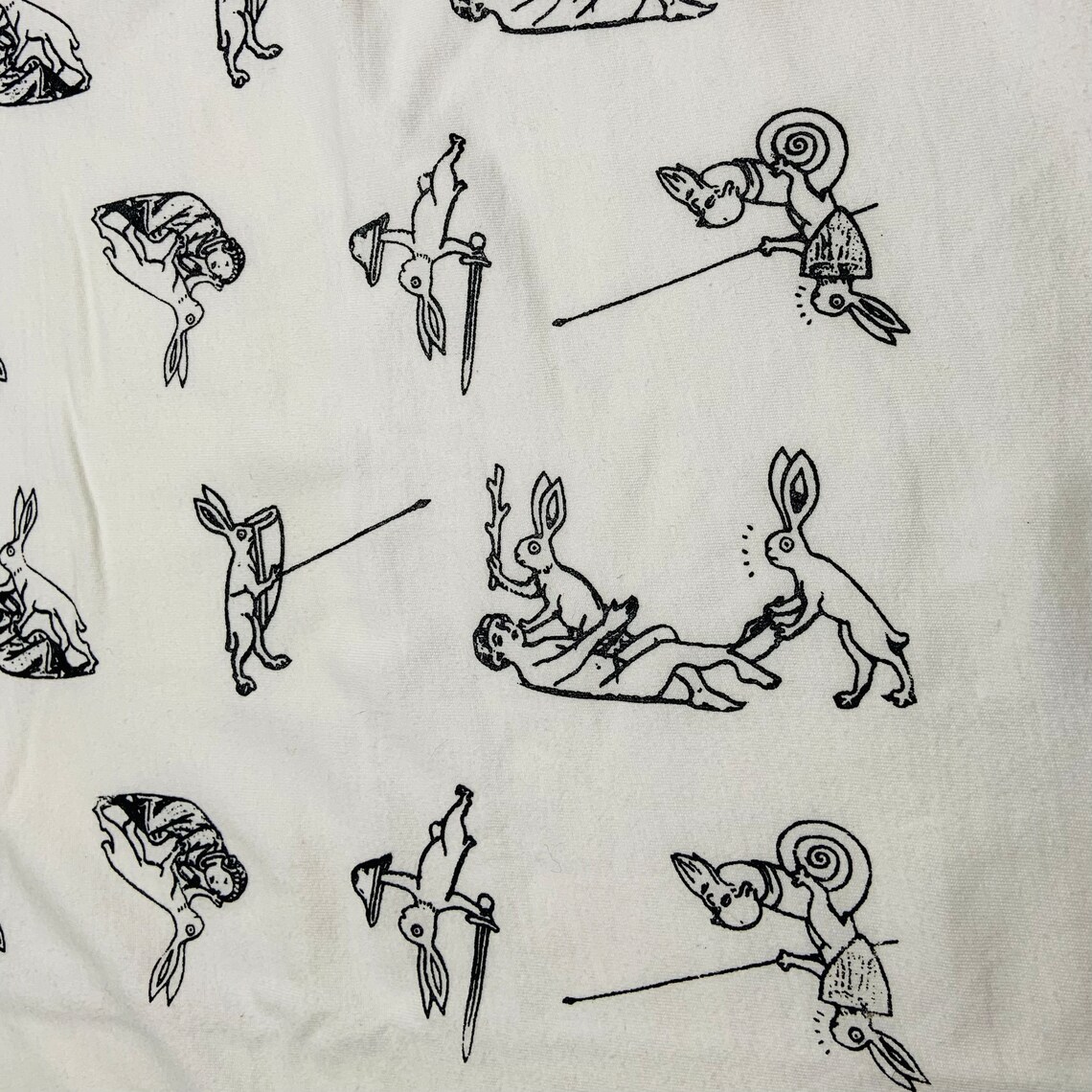 Medieval Rabbit Pattern Tee Medieval Marginalia Breviary - Etsy