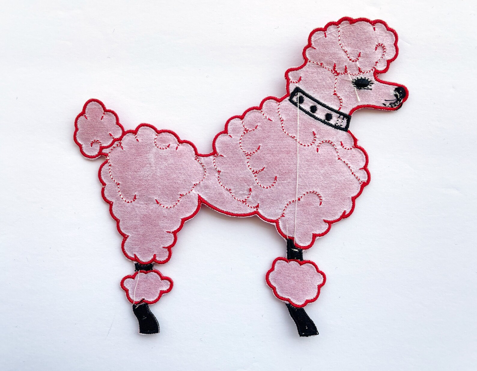 Red Vintage Poodle Applique 5x5 Poodle Skirt Costume - Etsy