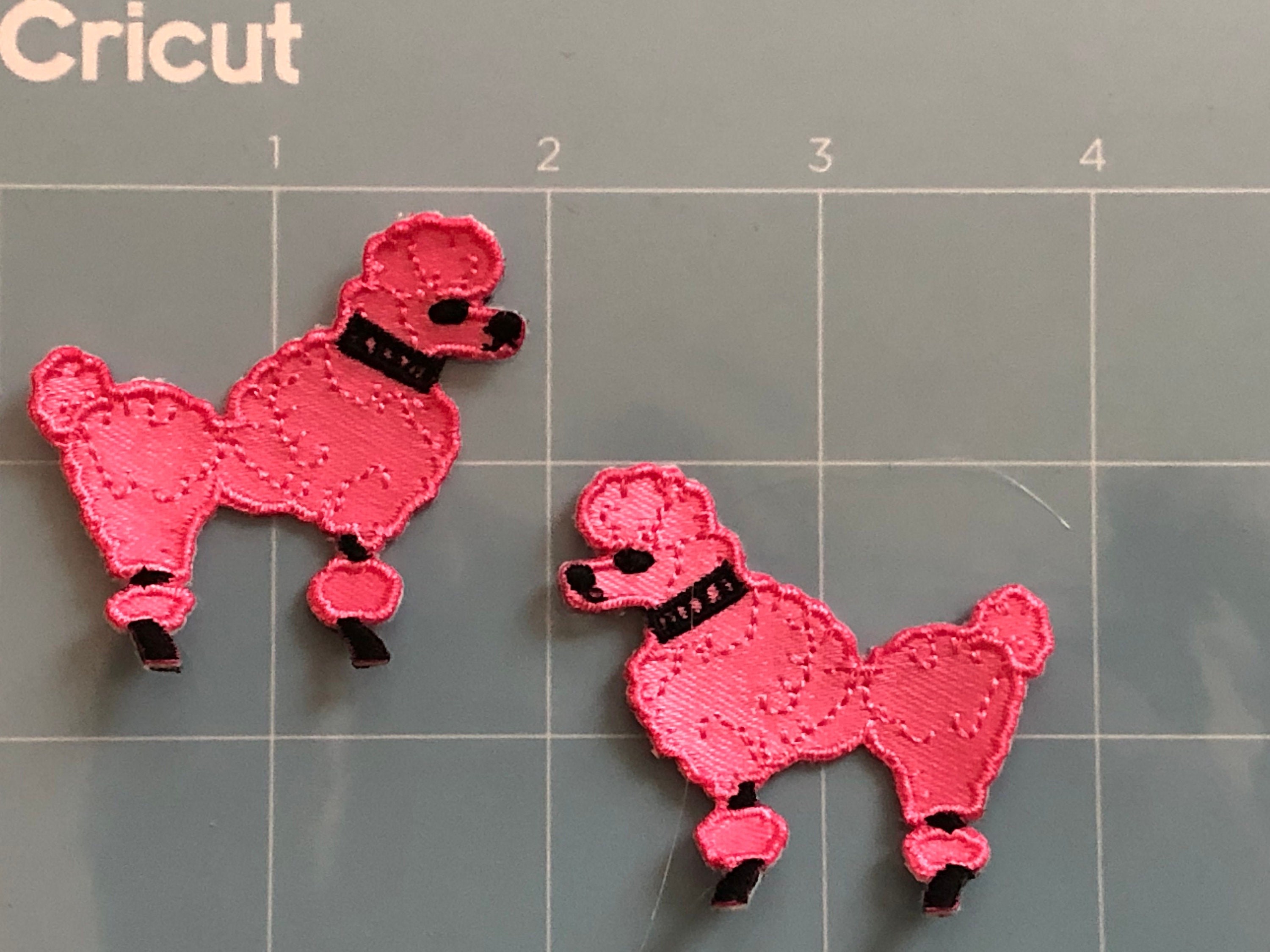 Light Pink or Hot Pink Poodle Applique 1.5 X 1.5 - Etsy
