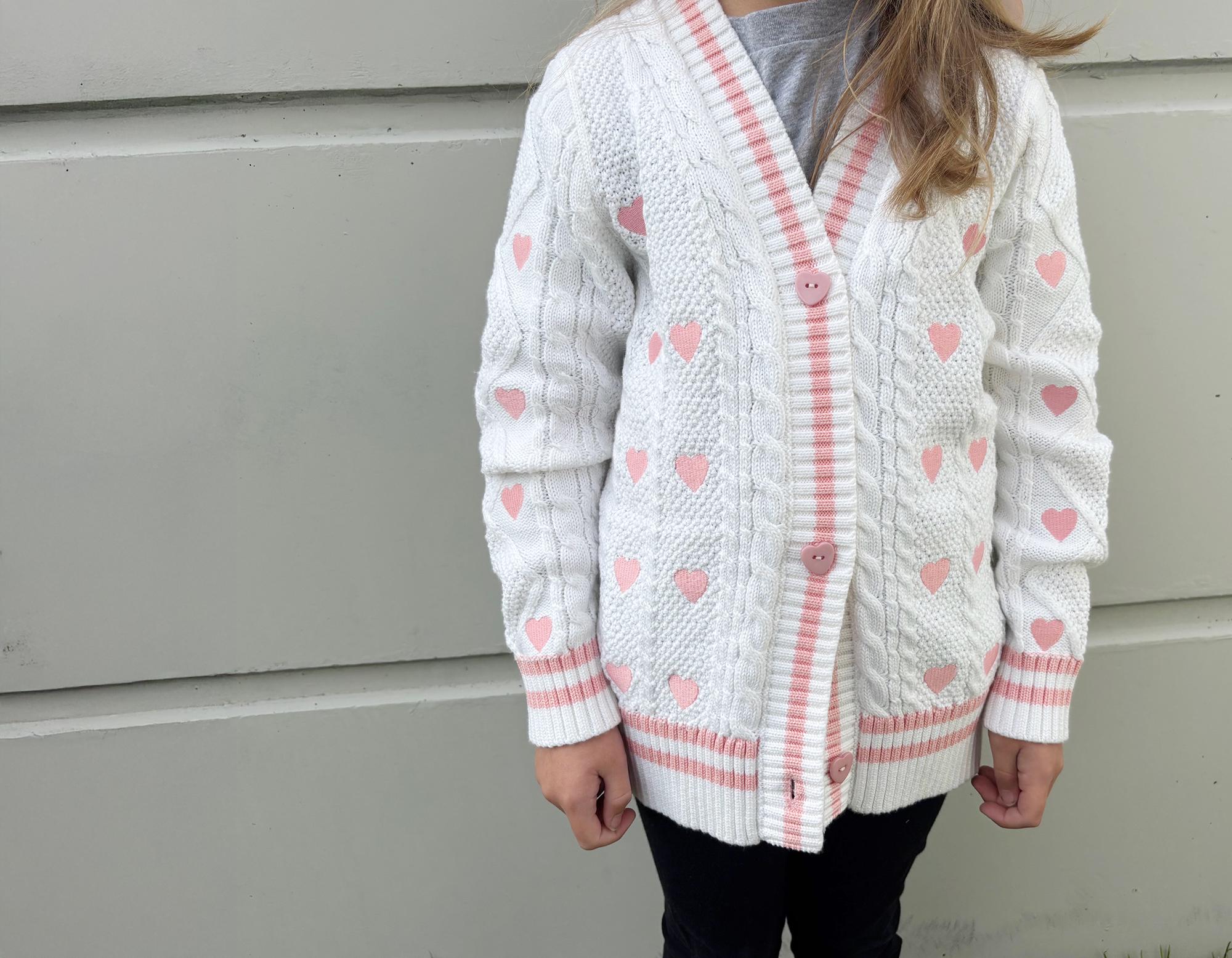 Taylor Cardigan for Kids, Love Pink Cardigan, Swift Heart Cardigan ...