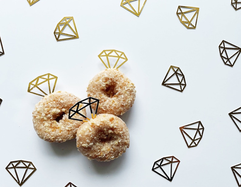 Diamond Donut Toppers, Bridal Shower Decorations, Set of 12 - Etsy