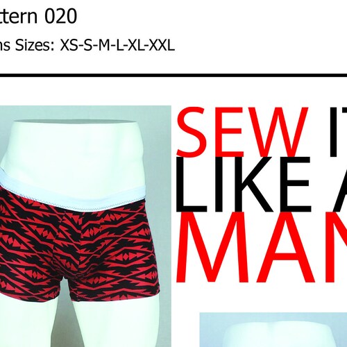 Men's Backless Jock Brief Jockstrap Sewing Pattern PDF | Etsy