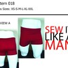 Men’s Strapless Sack Pouch G-string Jockstrap Underwear Sewing Pattern ...