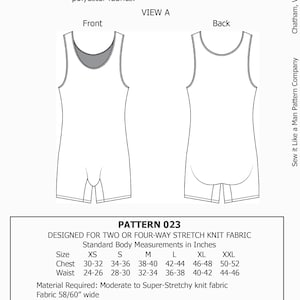 Mens Wrestling Singlet Sewing Pattern PDF - Etsy