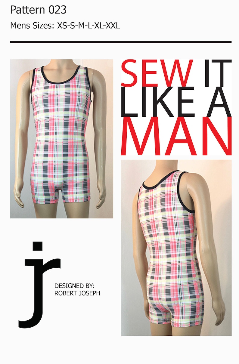 Mens Wrestling Singlet Sewing Pattern PDF - Etsy