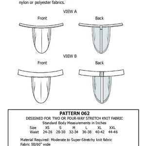 Mens G-string Underwear Swim Jockstrap Sewing Pattern PDF - Etsy UK