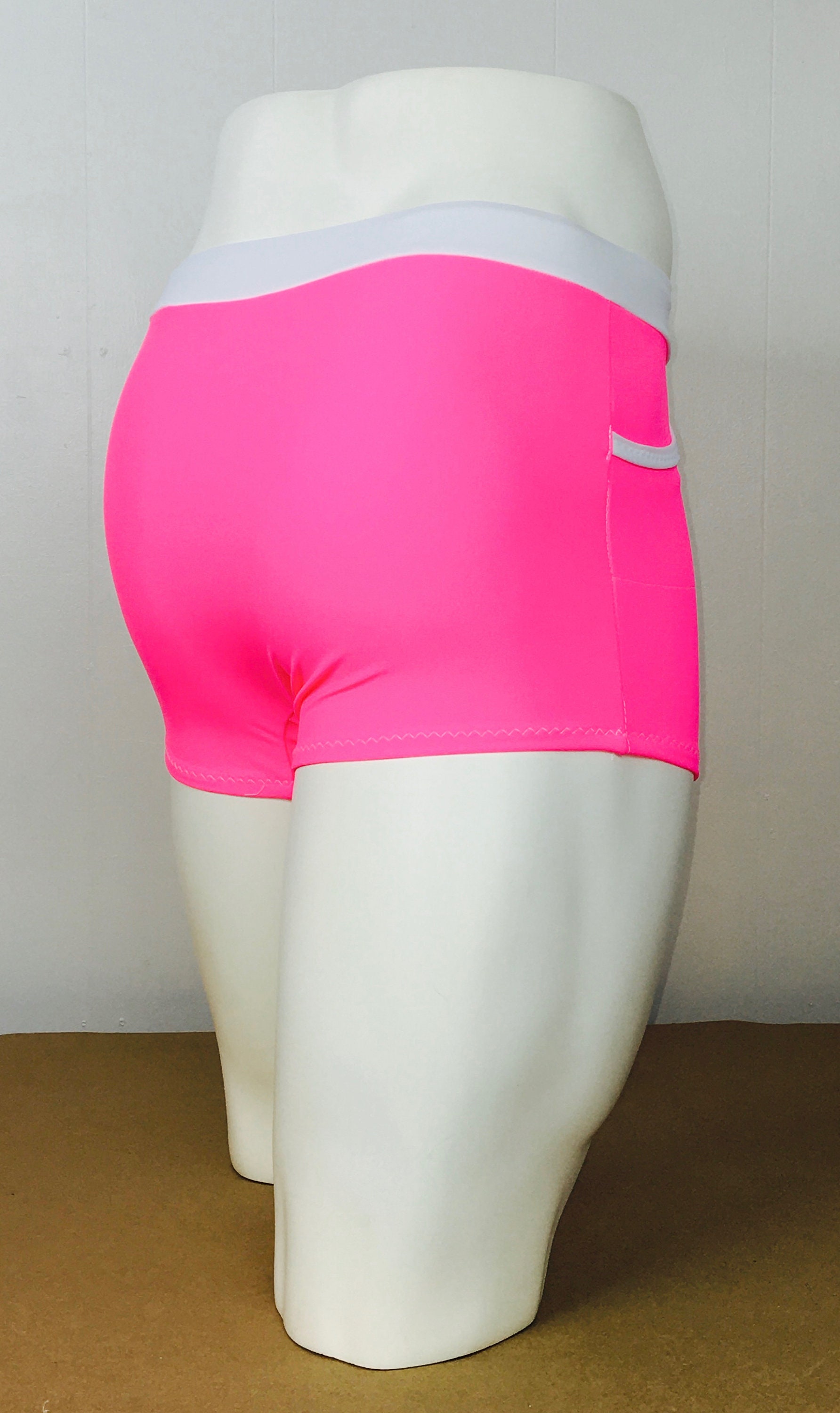 Men's Box Cut Swim Trunk w/ Pockets and Waistband Sewing | Etsy