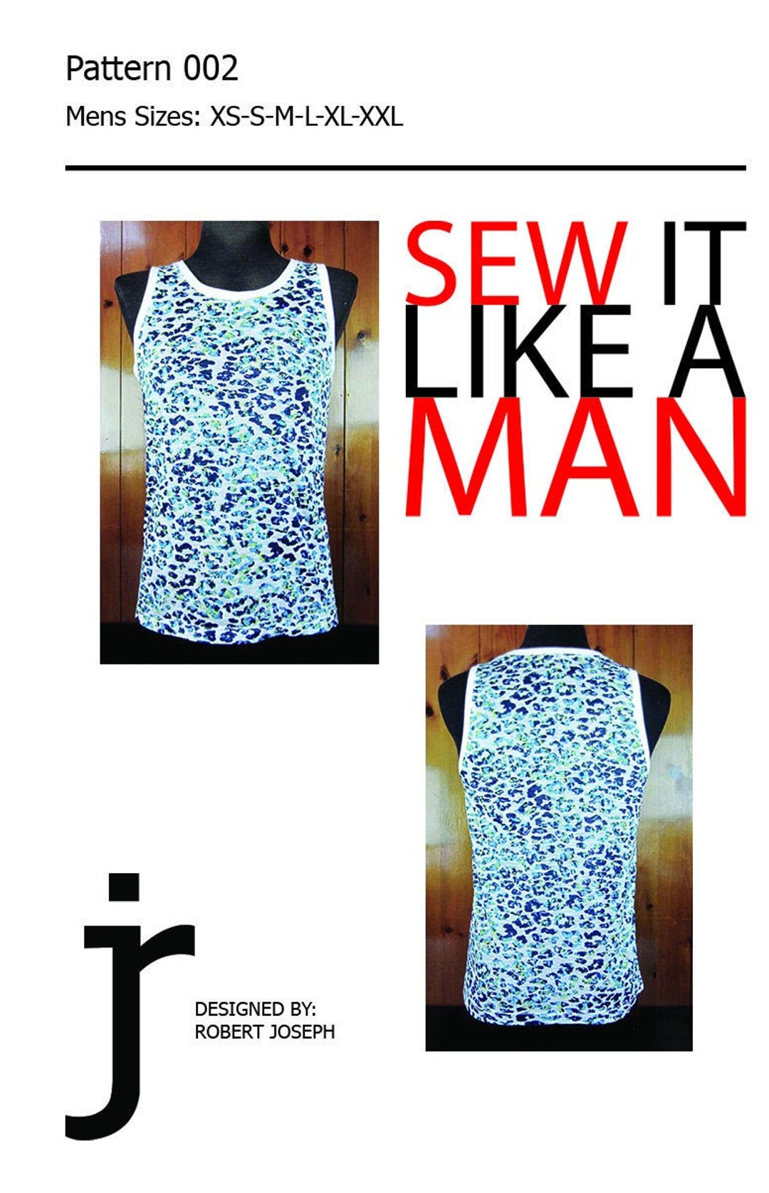 Mens Tank Top Sewing Pattern PDF Digital Download - Etsy