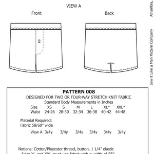 Men's Knit Boxer With Button Fly Sewing Pattern PDF - Etsy