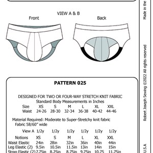 Mens Backless Brief / Jockstrap PDF Sewing Pattern 025 - Etsy