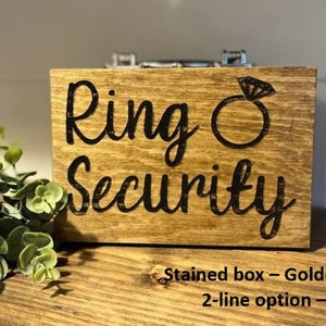 FREE SHIPPING - Custom Ring Security Boxes - Option to Personalize - Etsy