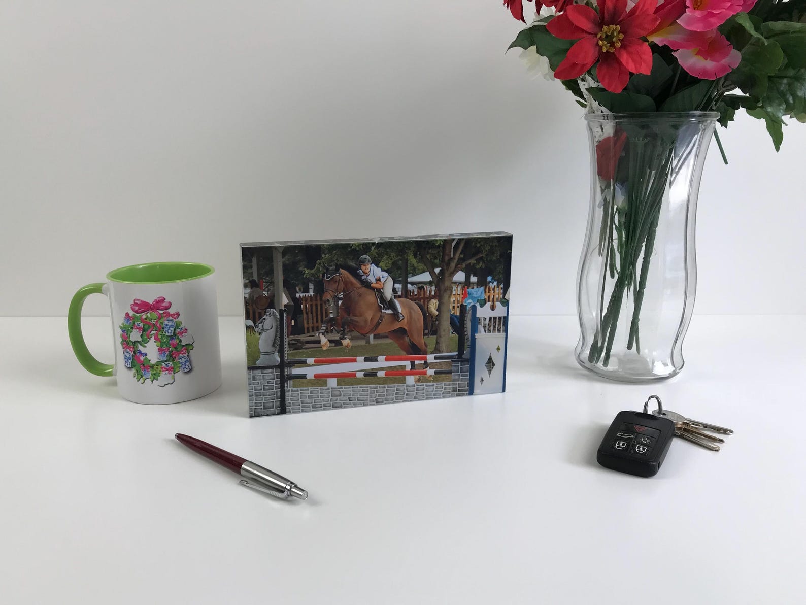 Custom Photo Glass Frame With Clock ~ Personalized Glass Picture ...