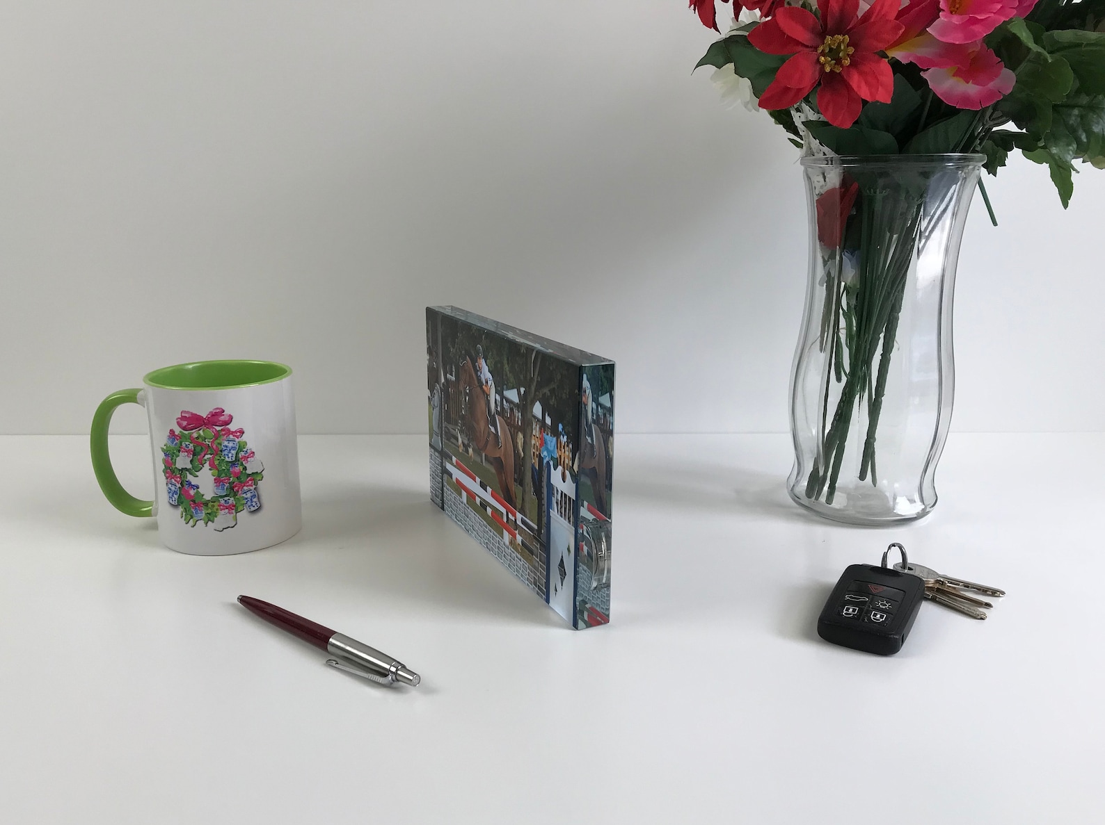 Custom Photo Glass Frame With Clock ~ Personalized Glass Picture ...