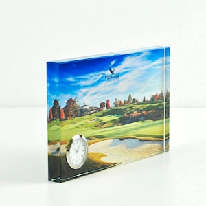 Photo Clock, Custom Photo in Glass Frame With Clock, Custom Picture ...