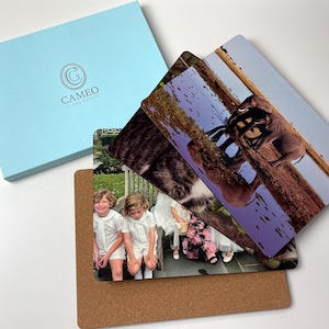 Set of 4 Custom Photo Placemats ~ Personalized Table Mats With Cork ...