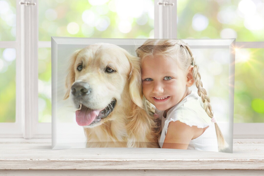 Glass Photo Print Frame, Clear Glass Frame, Family Portrait Gift ...