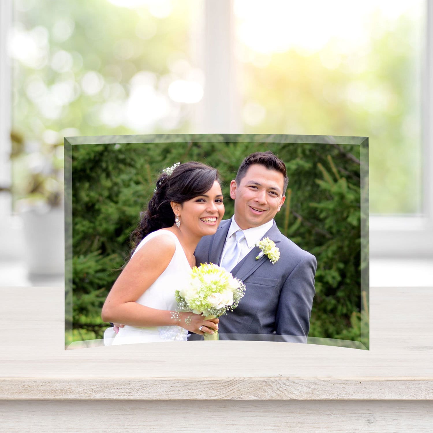 Glass Photo Print Curved Glass Photo Frame Self Standing - Etsy Canada