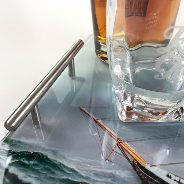 Glass Serving Tray - Etsy