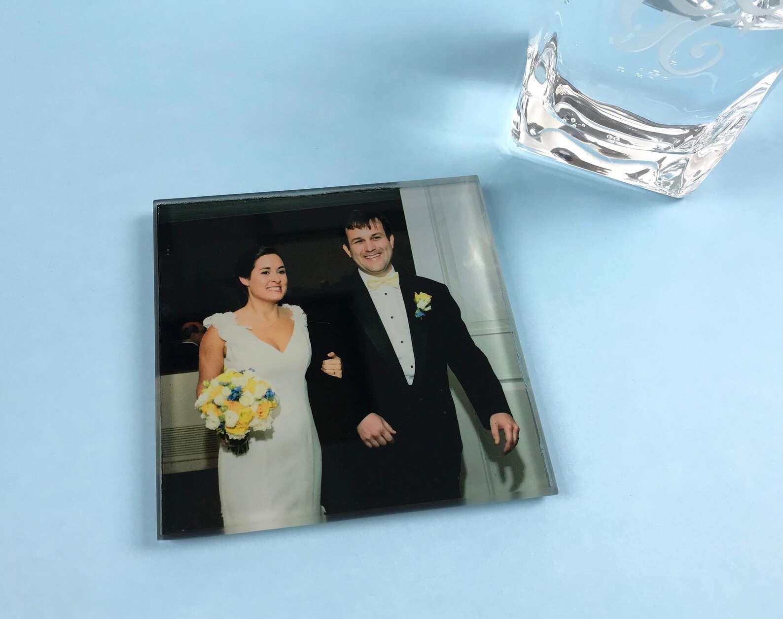 Glass Photo Coasters Coasters Personalized Set of Four | Etsy