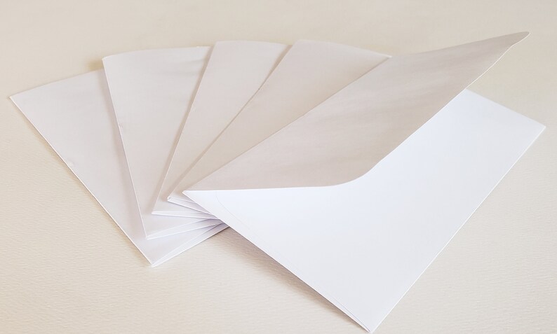 White Kraft Long Flap Envelopes horizontal | Etsy