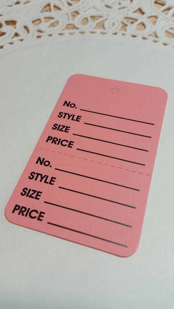 Merchandise Tags Pink Price Tags unstrung for Use in - Etsy