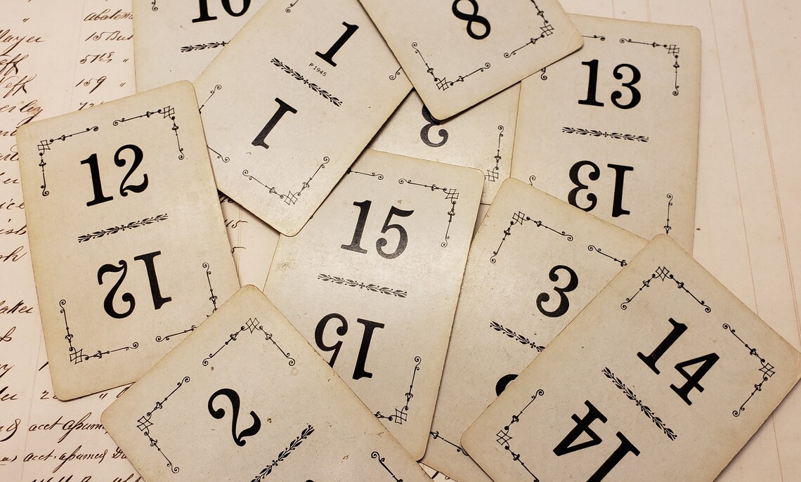 Vintage Number Cards Use in Junk Journal Tn's Planners - Etsy