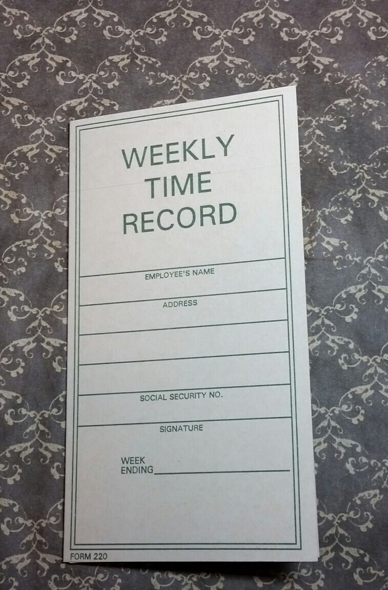 Vintage/Retro tri-fold time cards | Etsy
