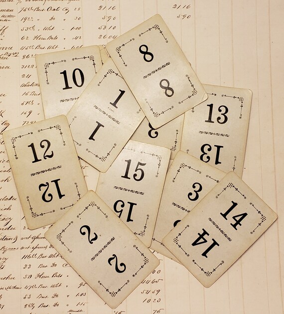Vintage Number Cards Use in Junk Journal Tn's Planners - Etsy