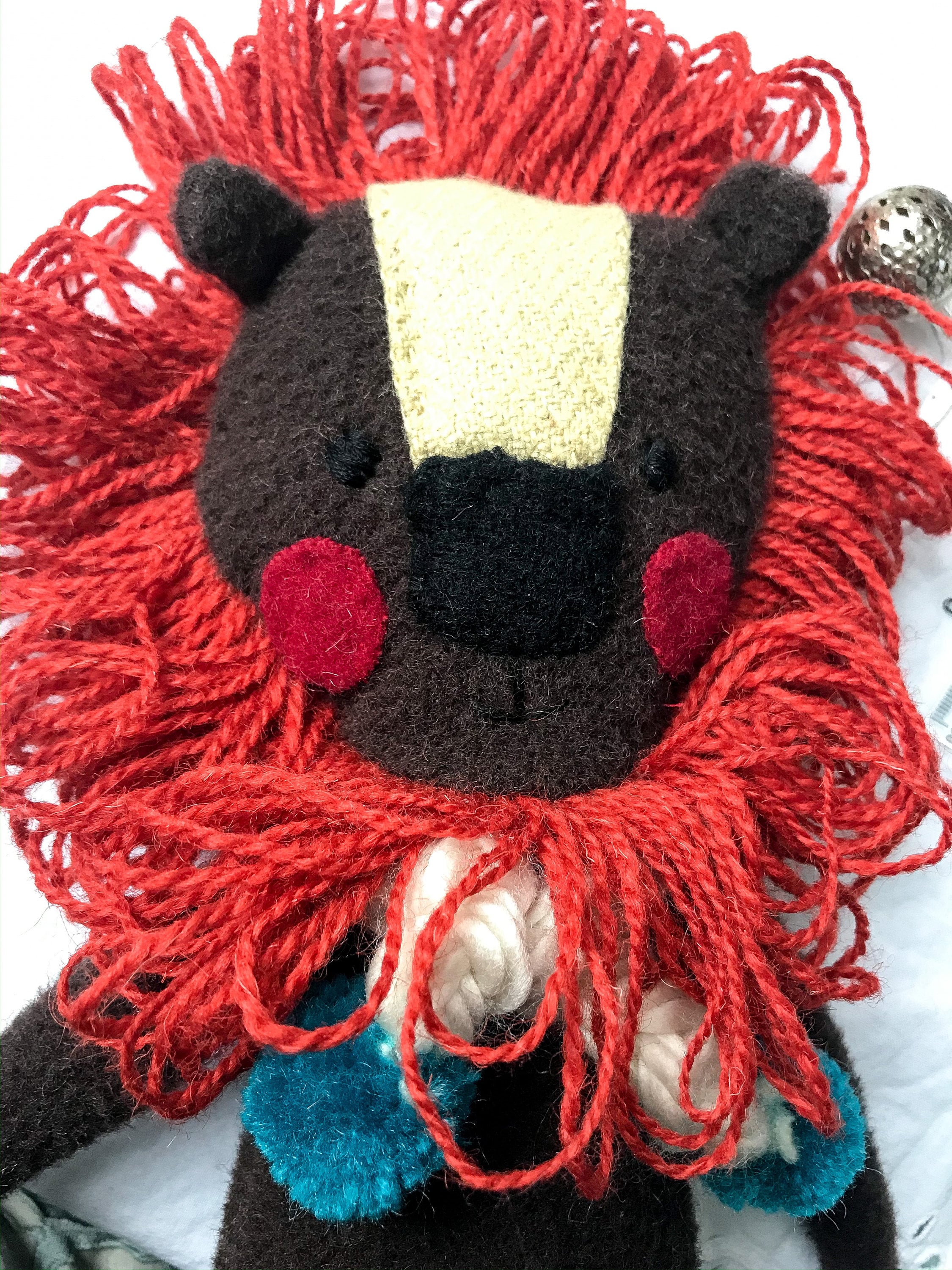 Lion Lion Doll Ecodoll Wool Lion Handmade Doll Lion - Etsy