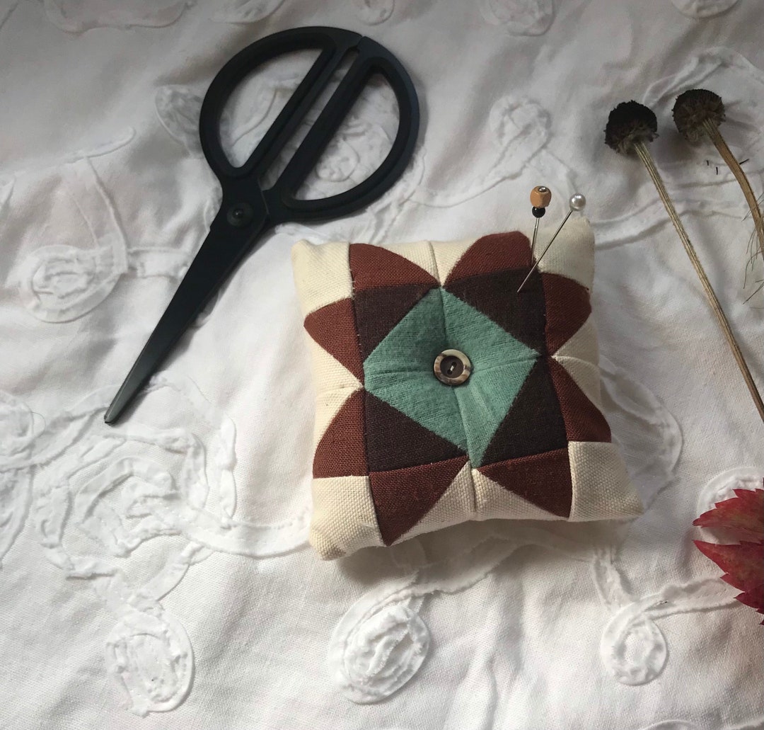 Pincushion, Quilted Pincushion ,patchwork Pincushion, Shashiko ...