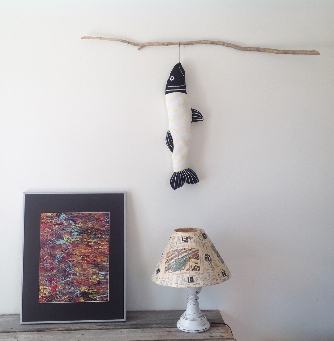 Fish Rag Doll, Ouananiche From Lac Saint-jean / Soft Fabric Fish Toy ...