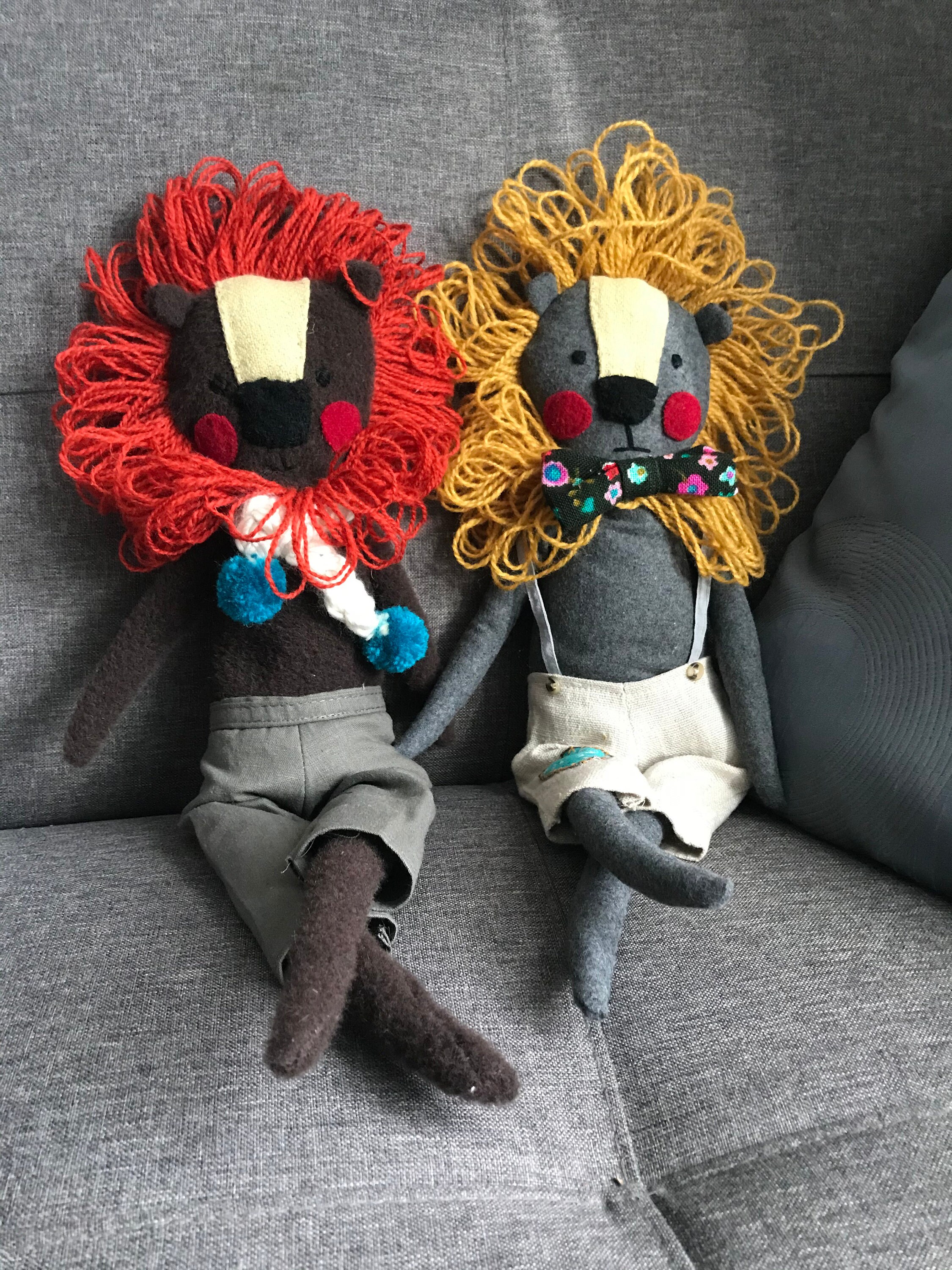 Lion Lion Doll Ecodoll Wool Lion Handmade Doll Lion - Etsy