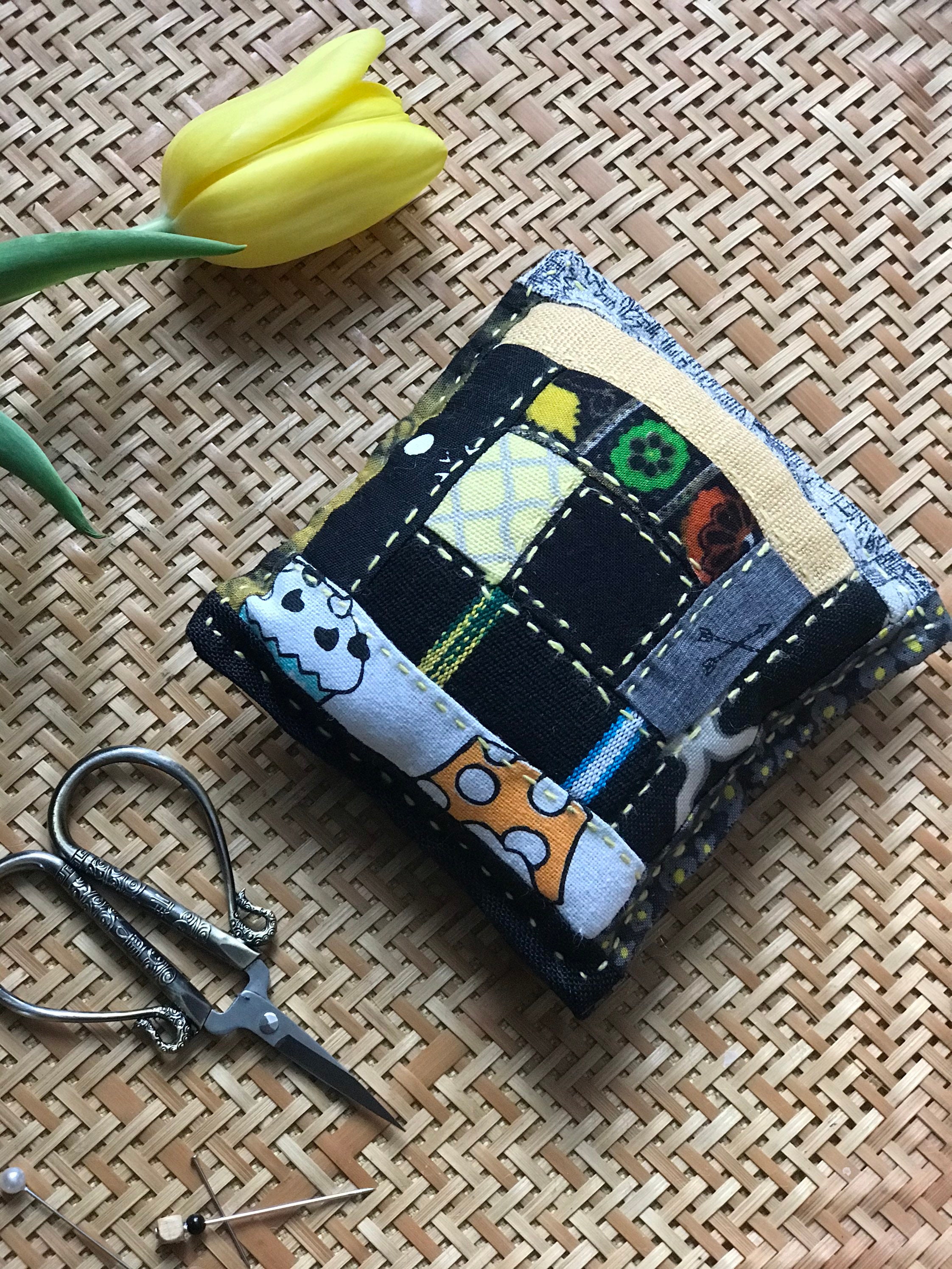 Pincushion Quilted Pincushion patchwork Pincushion Shashiko - Etsy