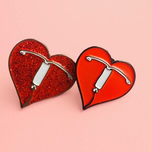 I Heart IUD Enamel Pin - Lapel Pin - Badge - Birth Control ...