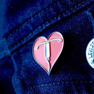 I Heart IUD Enamel Pin - Lapel Pin - Badge - Birth Control ...