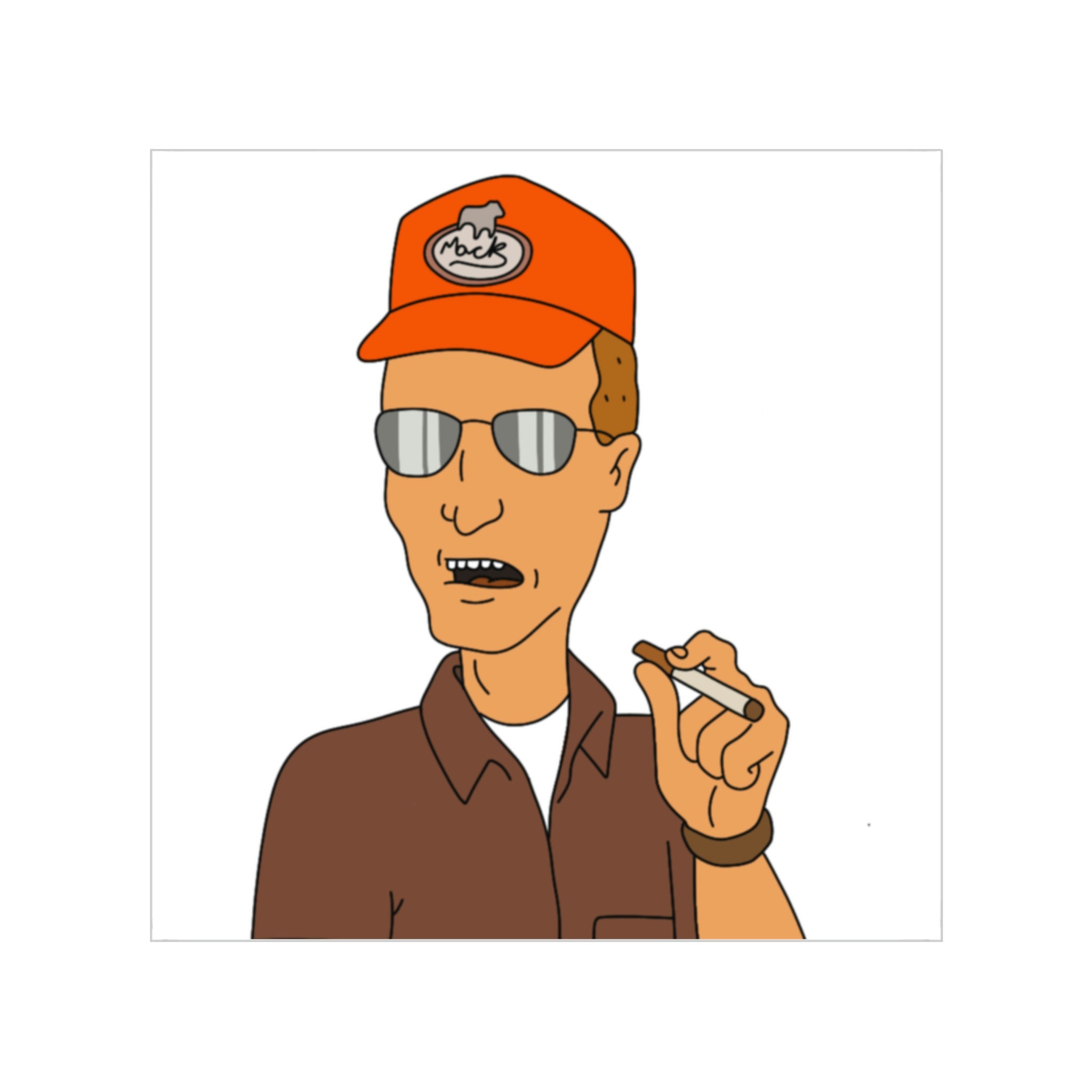 Dale Gribble King of the Hill Transparent Outdoor Stickers, Car ...